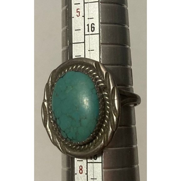 Jewelry | Vintage Sterling Silver Ring Nice Ring With Blue Turquoise ...
